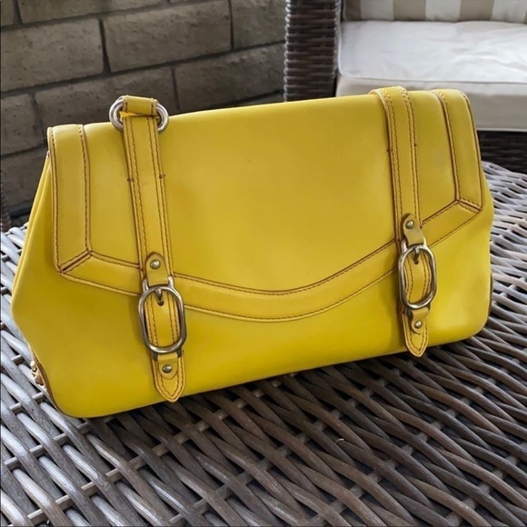 Cole Haan | Bags | Cole Haan Trinity Satchel In Vibrant Yellow Clean ...
